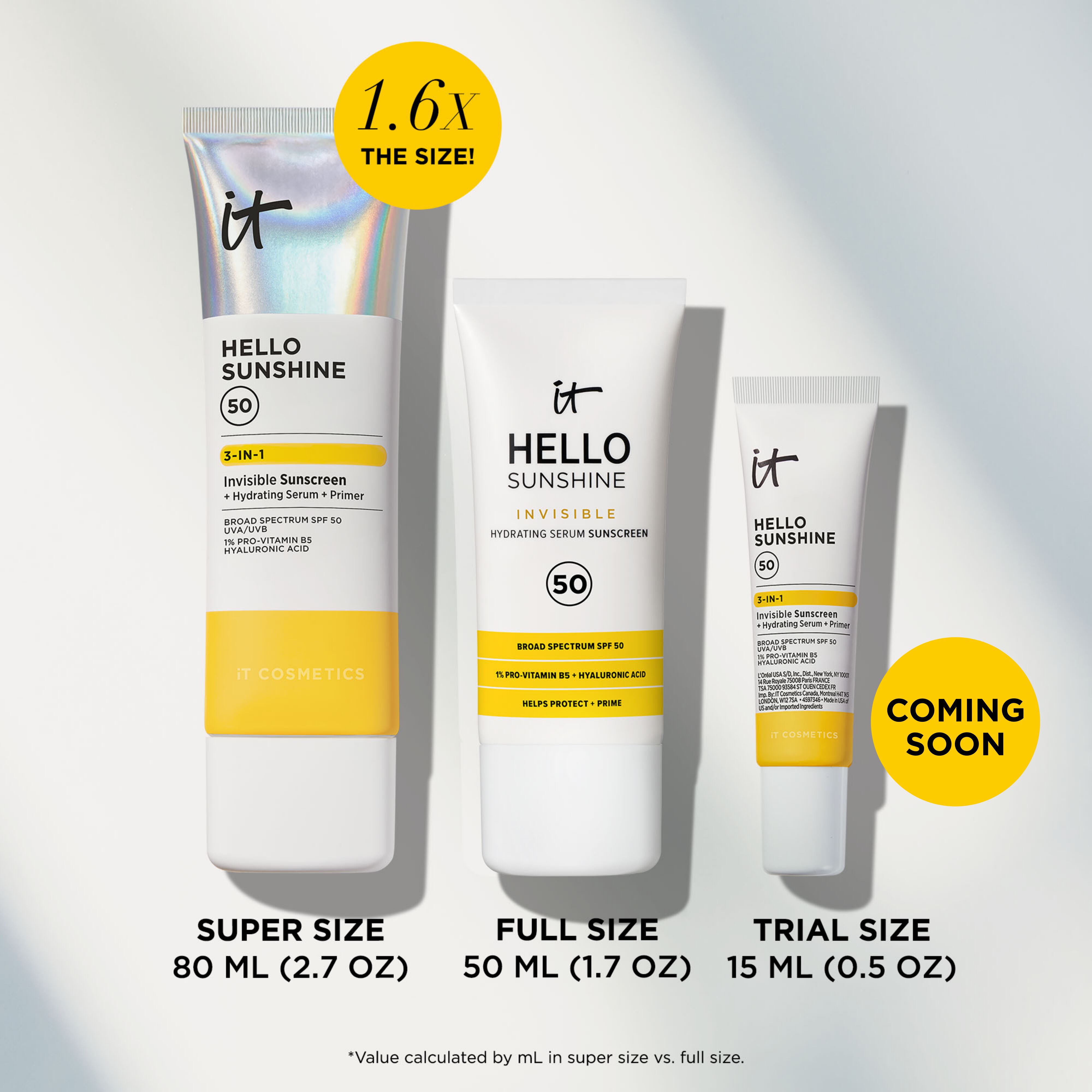 Hello Sunshine Invisible Sunscreen For Face SPF 50 | IT Cosmetics