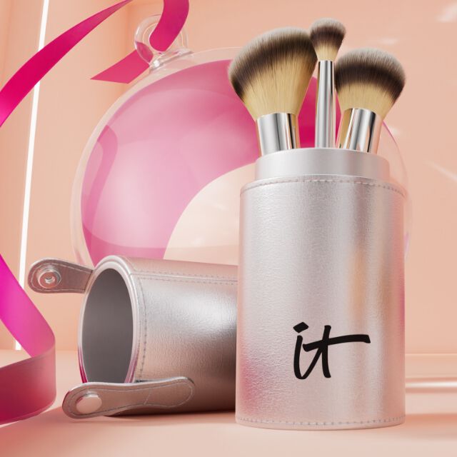makeup brush canister